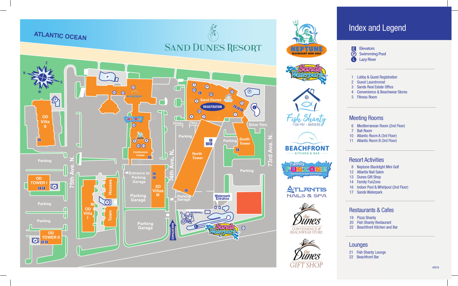 Resort Map - Myrtle Beach Vacations | Sand Dunes Resort